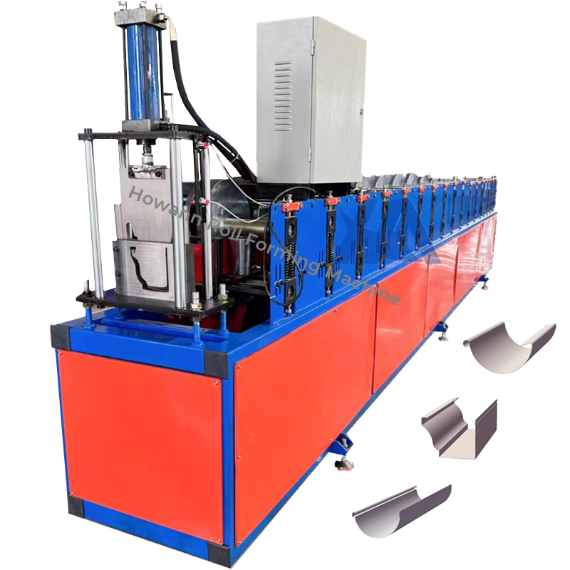 Steel Roofing Metal Water Rain Gutter Roll Forming Making Machine ...