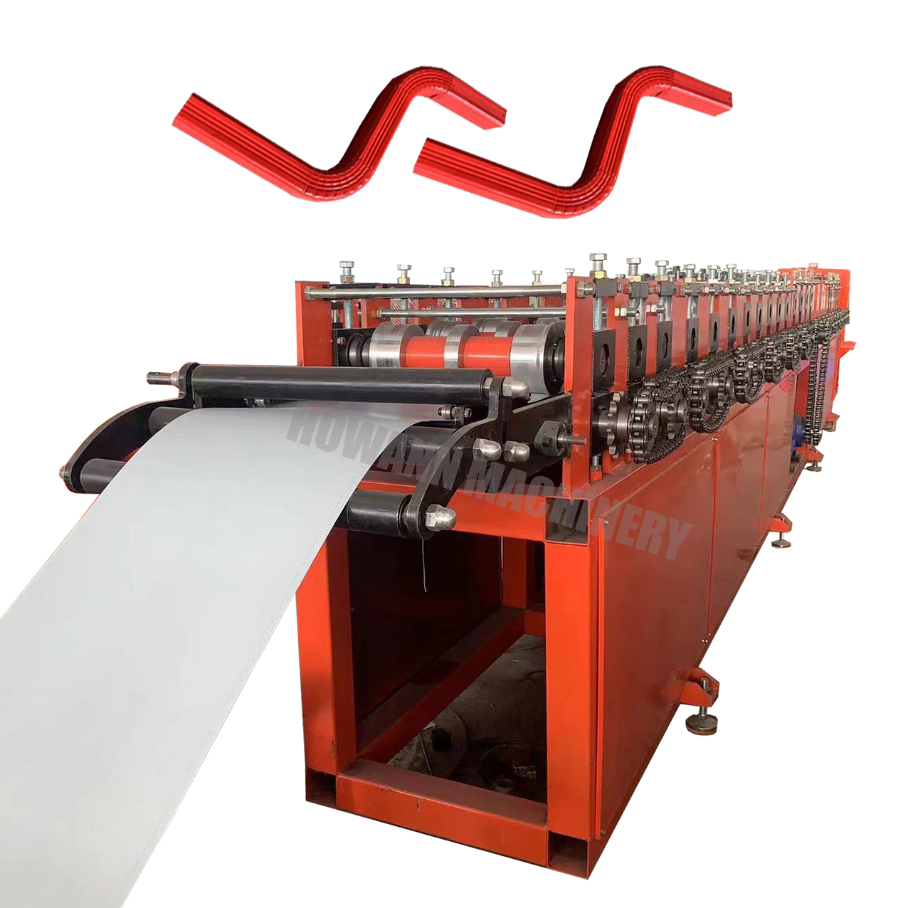 Roof Rain Collecting Gutter Roll Former Making Machinery Downspout ...